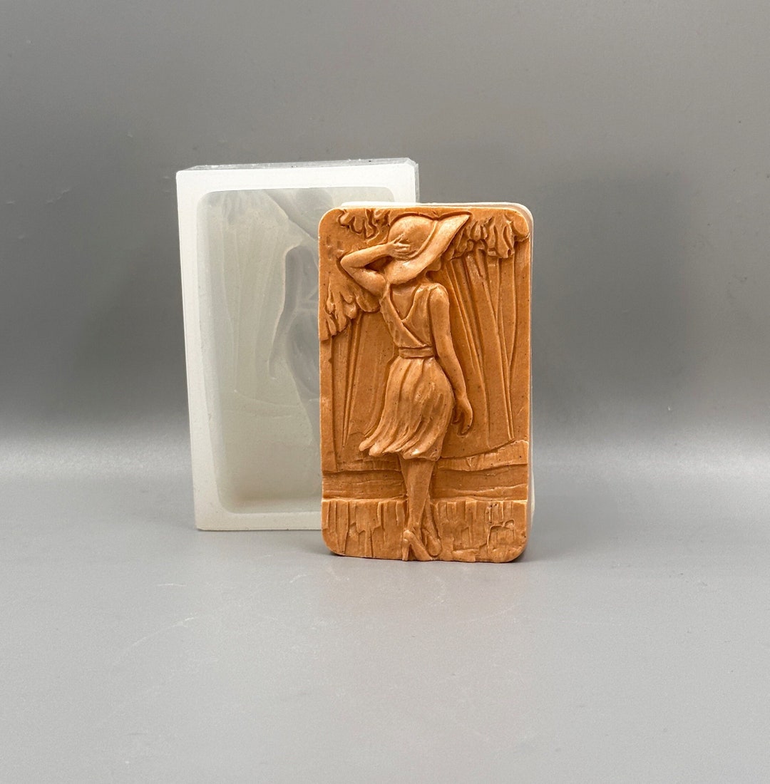LADY SILICONE MOLD Soap Flexible Sturdy Mould 5oz Classy Sexi Elegant ...