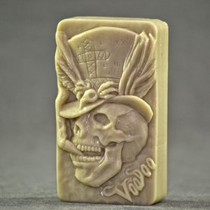 VOODOO SILICONE M0LD Soap Plaster Clay Wax Resin Chocolate Candle Skull ...