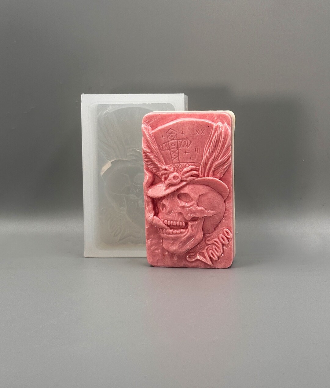 VOODOO SILICONE M0LD Soap Plaster Clay Wax Resin Chocolate Candle Skull ...