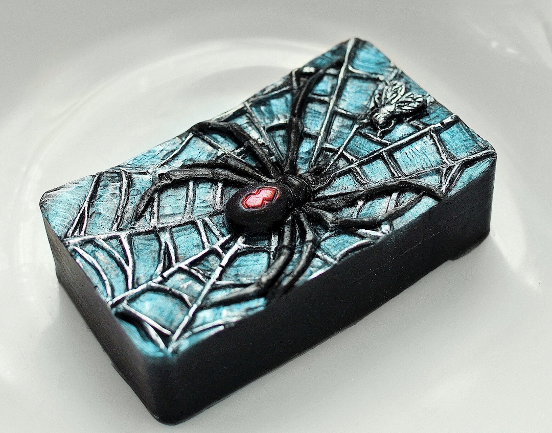 SPIDER SILICONE MOLD Soap Mould 5oz Fondant Resin Plaster Chocolate Wax ...