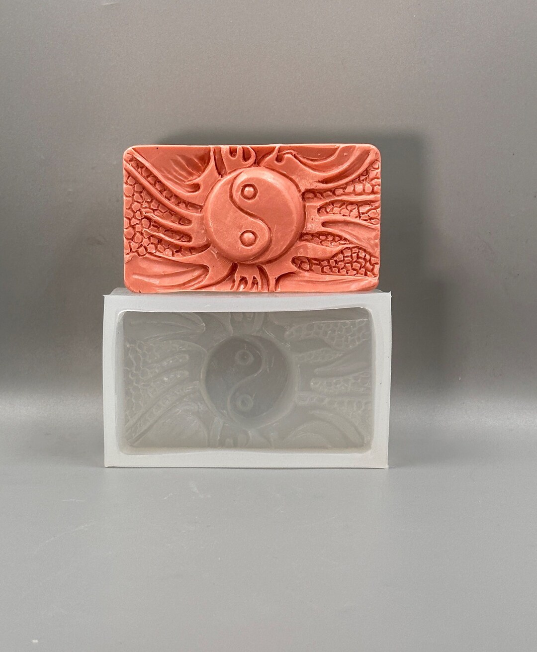 YIN YANG SILICONE Mold Soap Bar Mould Resin Plaster Chocolate Wax Icing ...