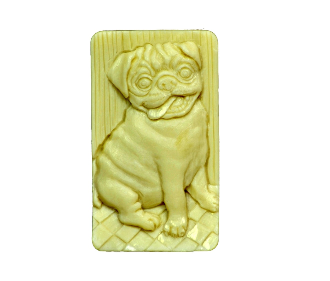 PUG SILICONE MOLD Soap Bar Mould 5,5oz Resin Plaster Chocolate Wax ...