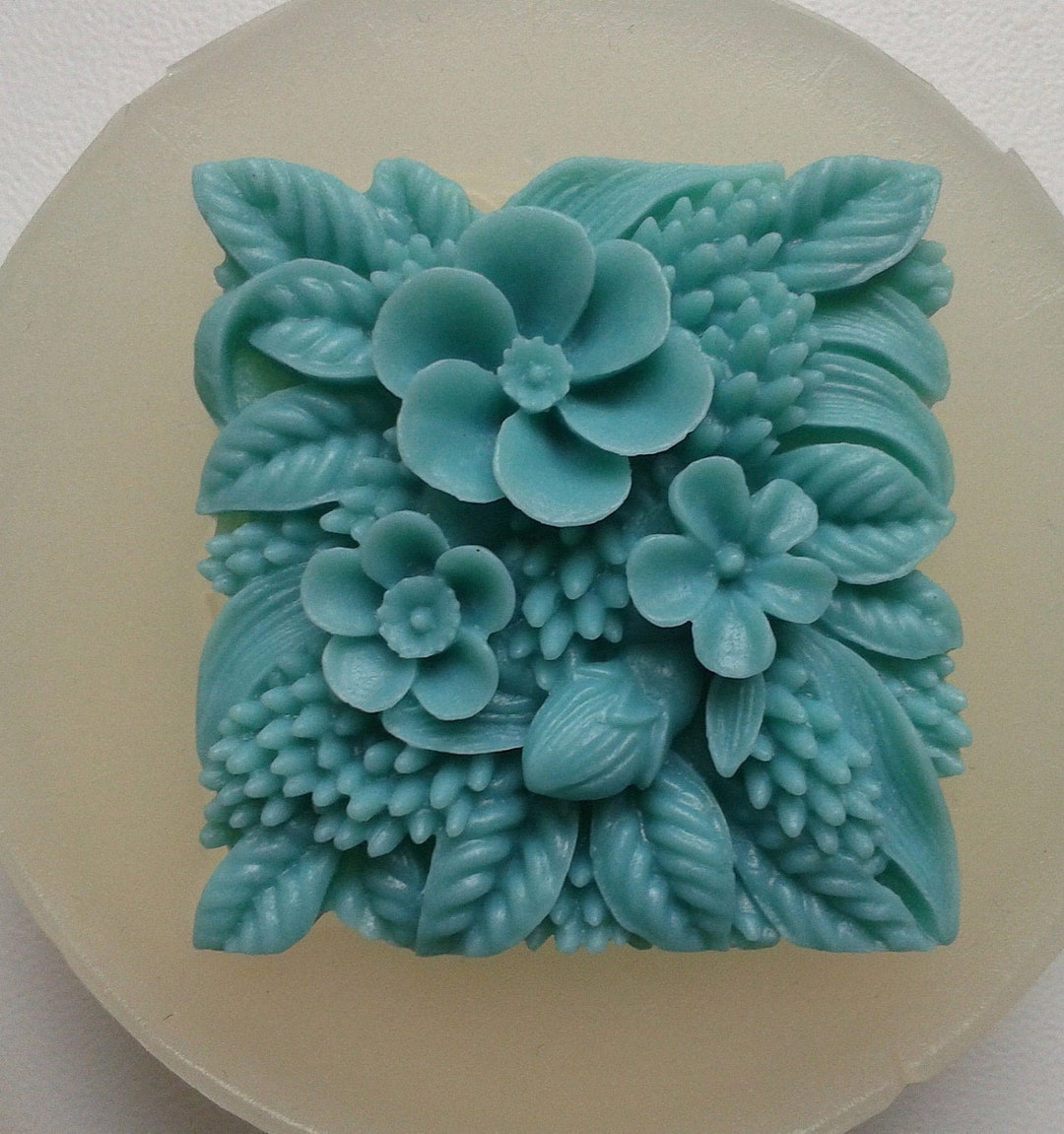 SQUARE SILICONE MOLD Sugarcraft Polymer Clay Fimo Flower Resin Flexible ...