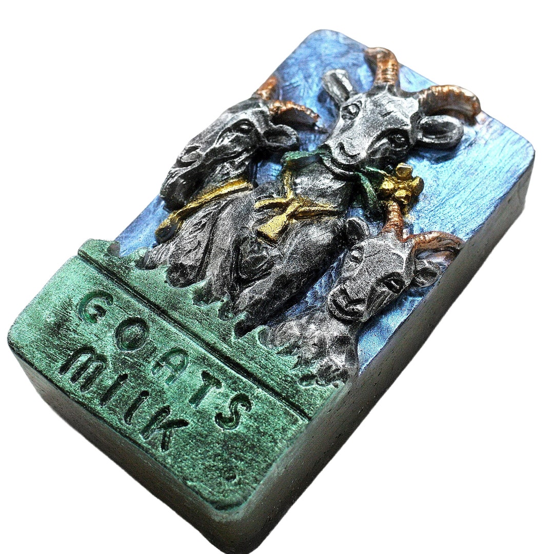 GOAT SILICONE MOLD Soap Bar Mould 5,5oz Resin Plaster Chocolate Wax ...