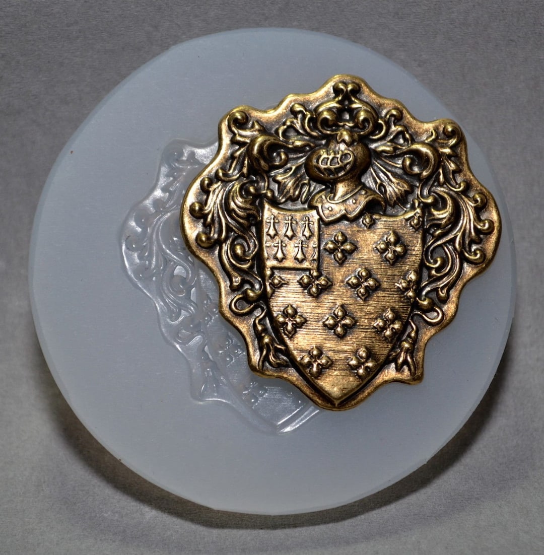 SHIELD SILICONE MOLD Royal Knight Resin, Clay, Fimo, Sugarcraft Mould ...