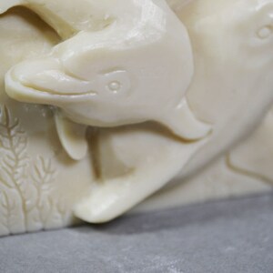 DOLPHIN SILICONE MOLD Making Soap Bar Mould Sea Creature Plaster Clay ...