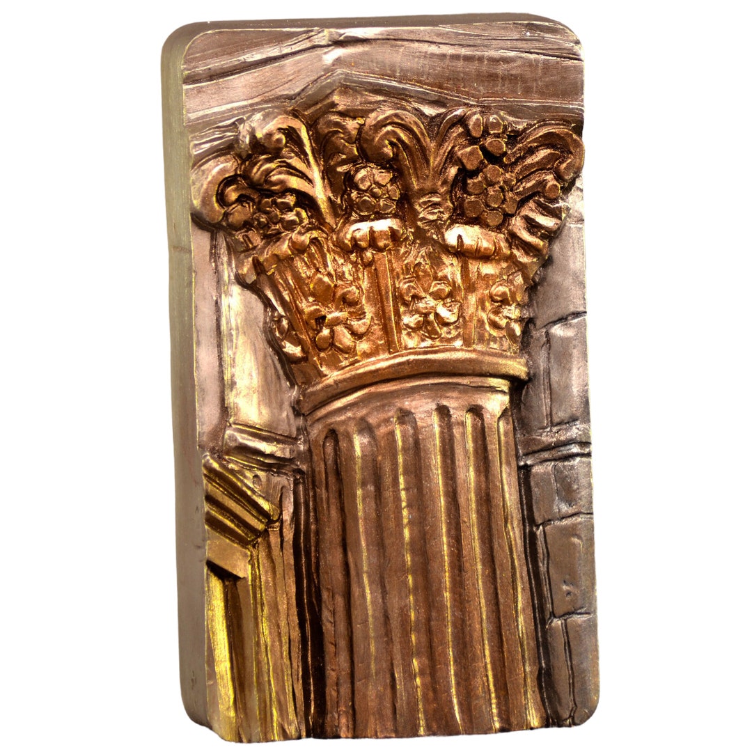 COLUMN SILICONE MOLD Soap Plaster Clay Wax Resin 5 Oz Mould Flexible ...