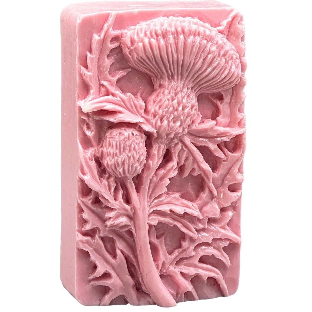 THISTLE SILICONE MOLD for Soap Making and Other Crafts, Flexible Sturdy ...