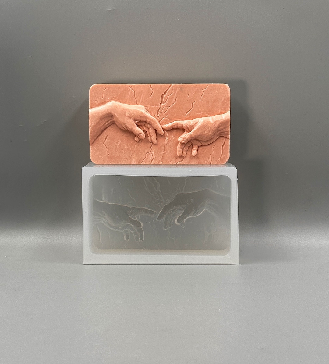 CREATION OF ADAM Silicone Mold Soap Bar Mould 5,5oz Resin Plaster ...