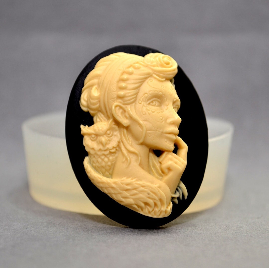 LADY SILICONE MOLD Cameo Sugarcraft Resin Fimo Polymer Clay Mould Soap ...