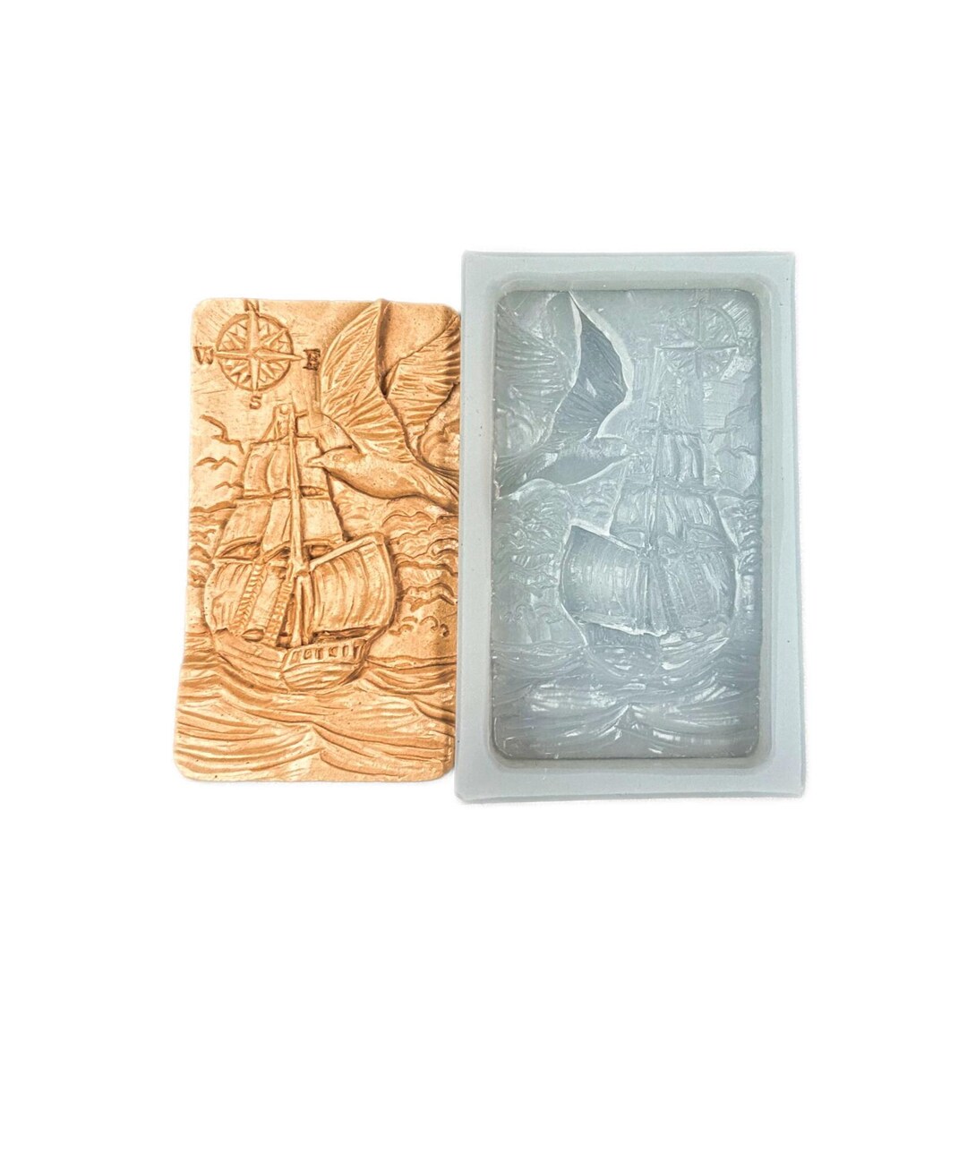 SHIP SILICONE MOLD Chocolate Bar Mould, Resin, Plaster, Gypsum Pottery ...