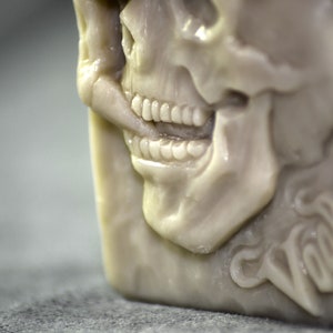 VOODOO SILICONE M0LD Soap Plaster Clay Wax Resin Chocolate Candle Skull ...