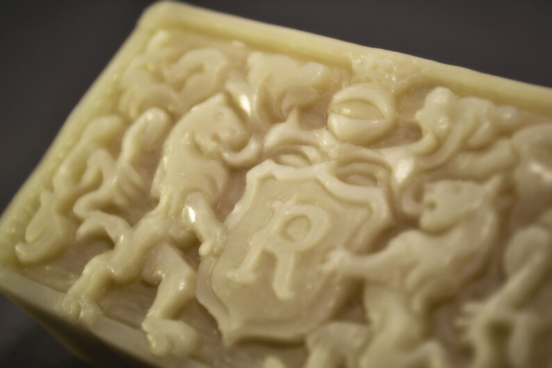 ROYAL SILICONE MOLD Soap Flexible Sturdy Crest Arms Mould Shield 5oz ...