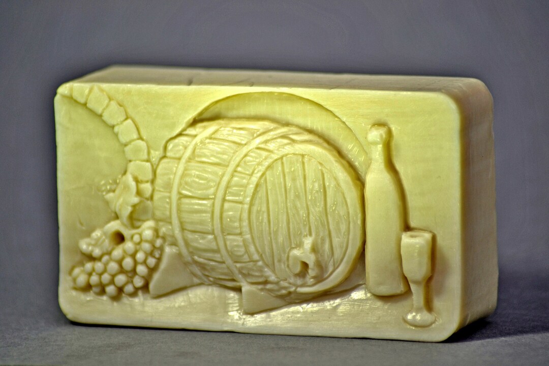 WINE BARREL MOLD Silicone Soap Bar Mould 5,5oz Resin Plaster Chocolate ...