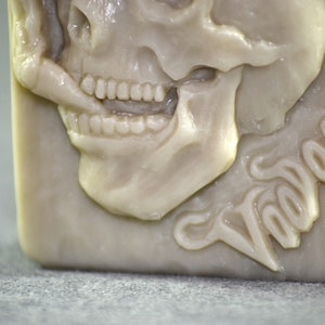 VOODOO SILICONE M0LD Soap Plaster Clay Wax Resin Chocolate Candle Skull ...