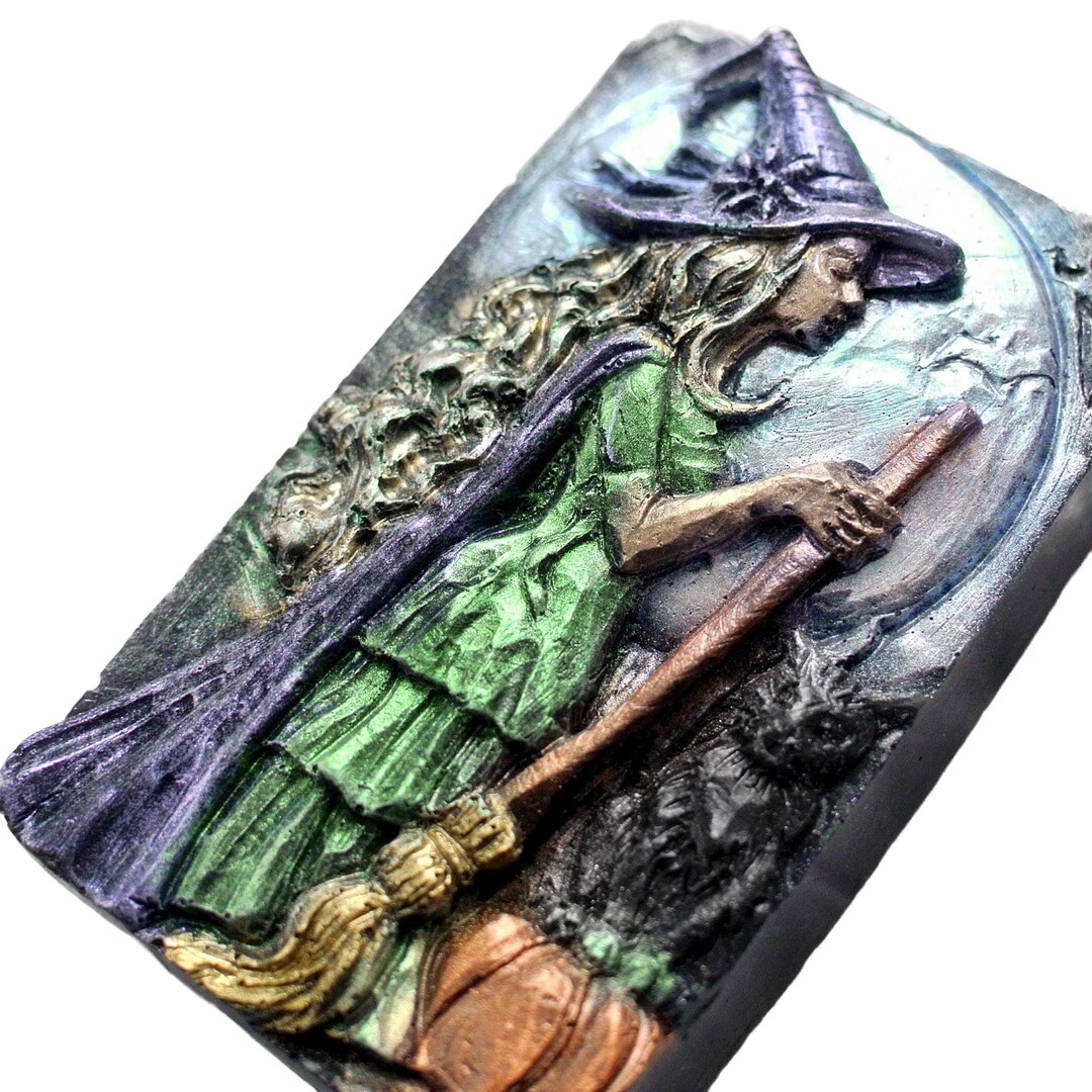 MOON WITCH MOLD Silicone Soap Bar Mould 5,5oz Resin Plaster Chocolate ...