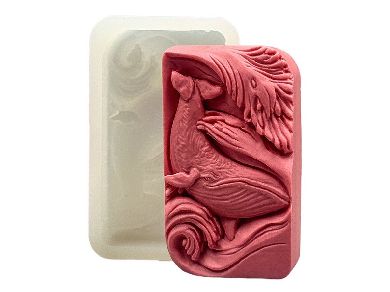 WHALE SILICONE MOLD Soap Mould Plaster Clay Wax Resin Bath Bomb Sturdy ...