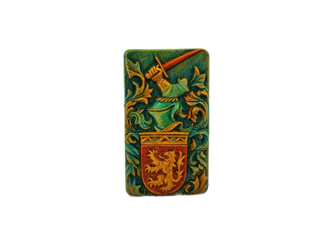 CREST SILICONE MOLD Soap Flexible Sturdy Knight Medieval Arms Shield ...