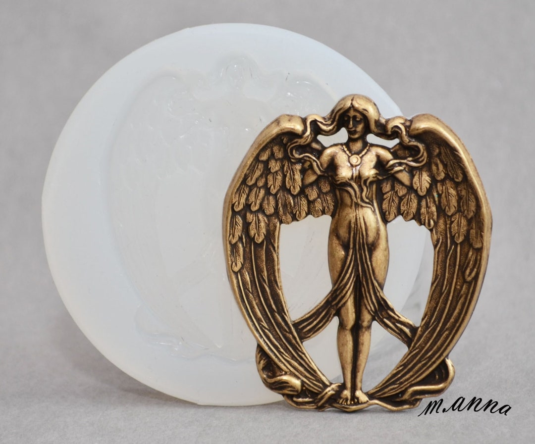 ANGEL SILICONE MOLD Goddess Sugarcraft Resin Fimo Polymer Clay Mould ...