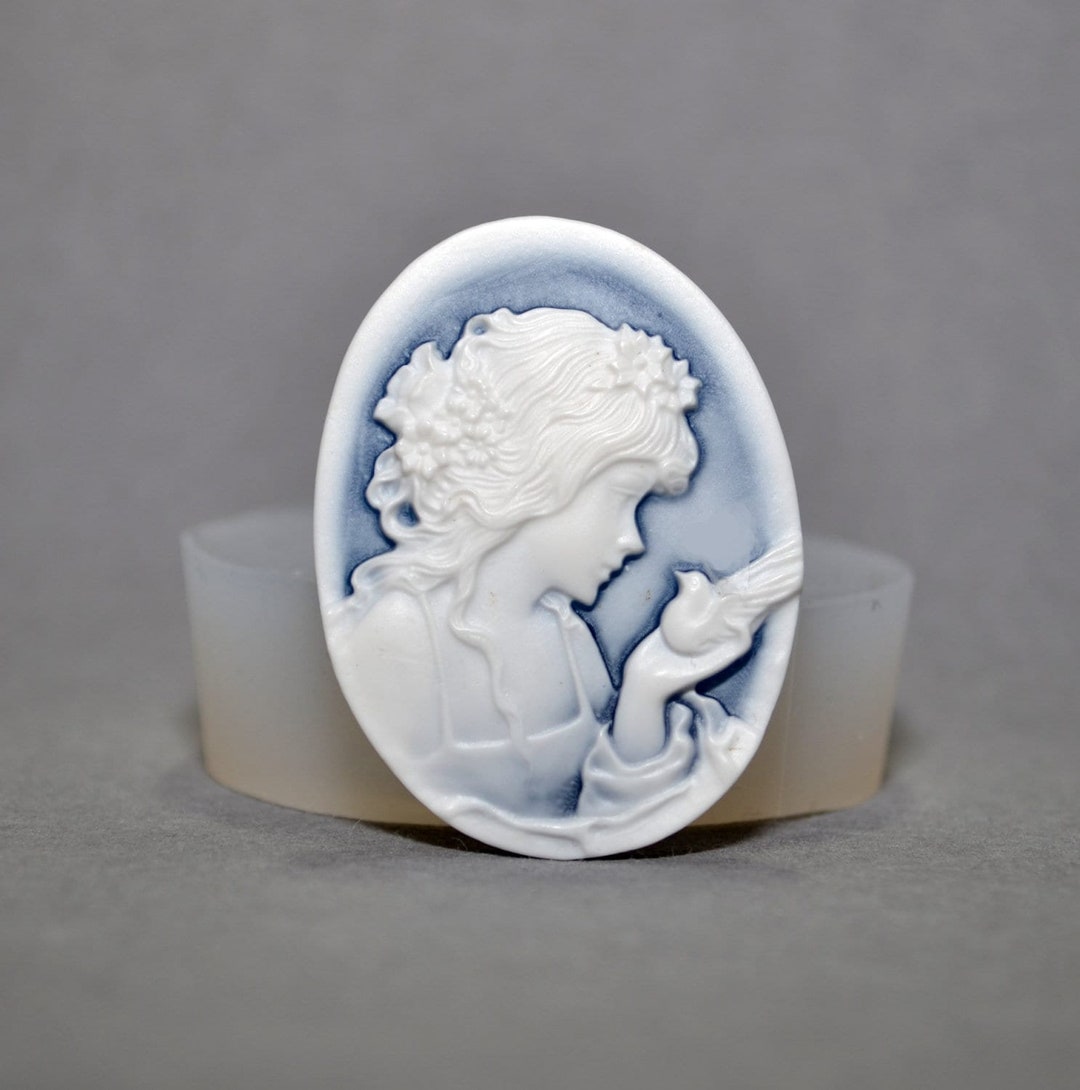 Lady Cameo Silicone Mold: Sugarcraft, Resin, Polymer Clay - Etsy