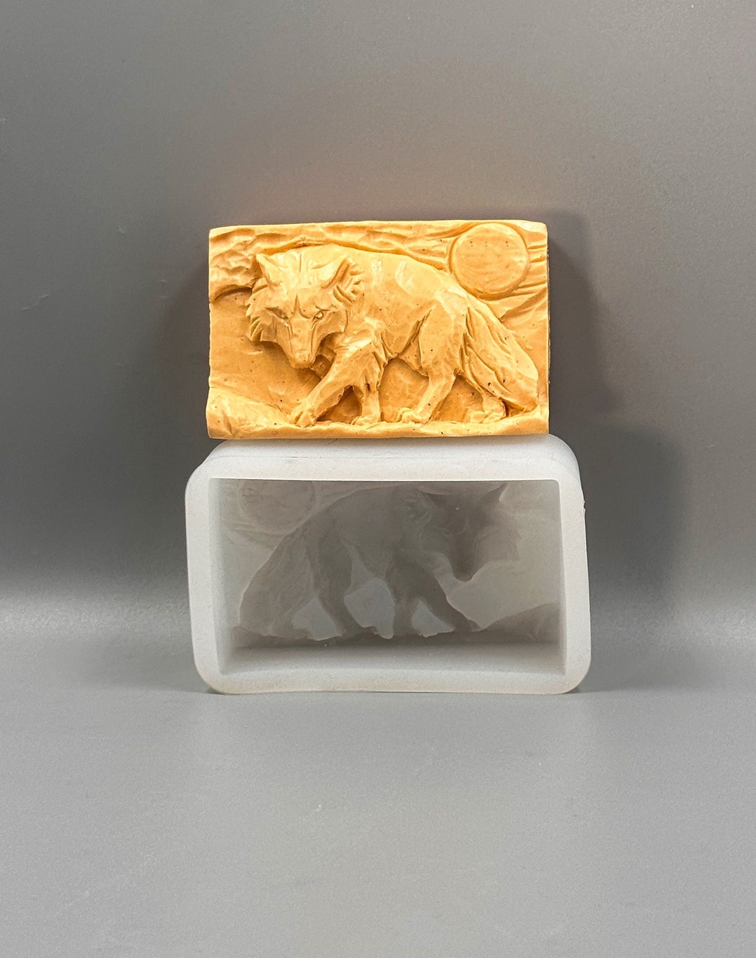 WOLF SOAP MOLD Silicone Mould Soap Bar Plaster Clay Wax Resin 5oz - Etsy