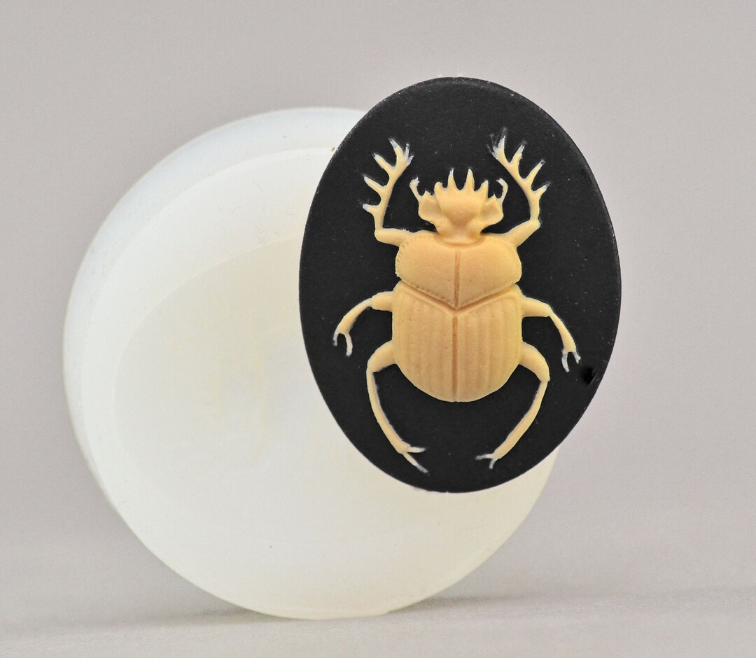 BEETLE SILICONE MOLD Sugarcraft Polymer Clay Food Use Chocolate Icing ...