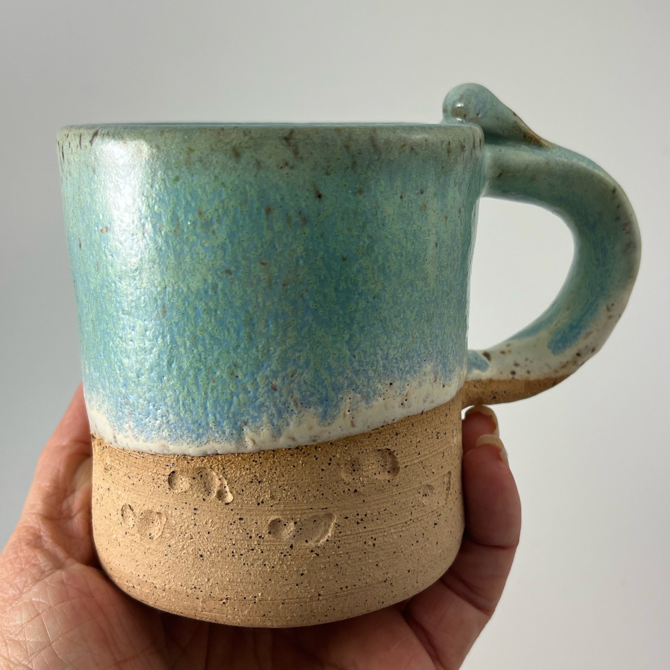 Blue, Ocean Inspired, Foot Prints on Beach Stoneware Coffee Mug 10oz - Etsy