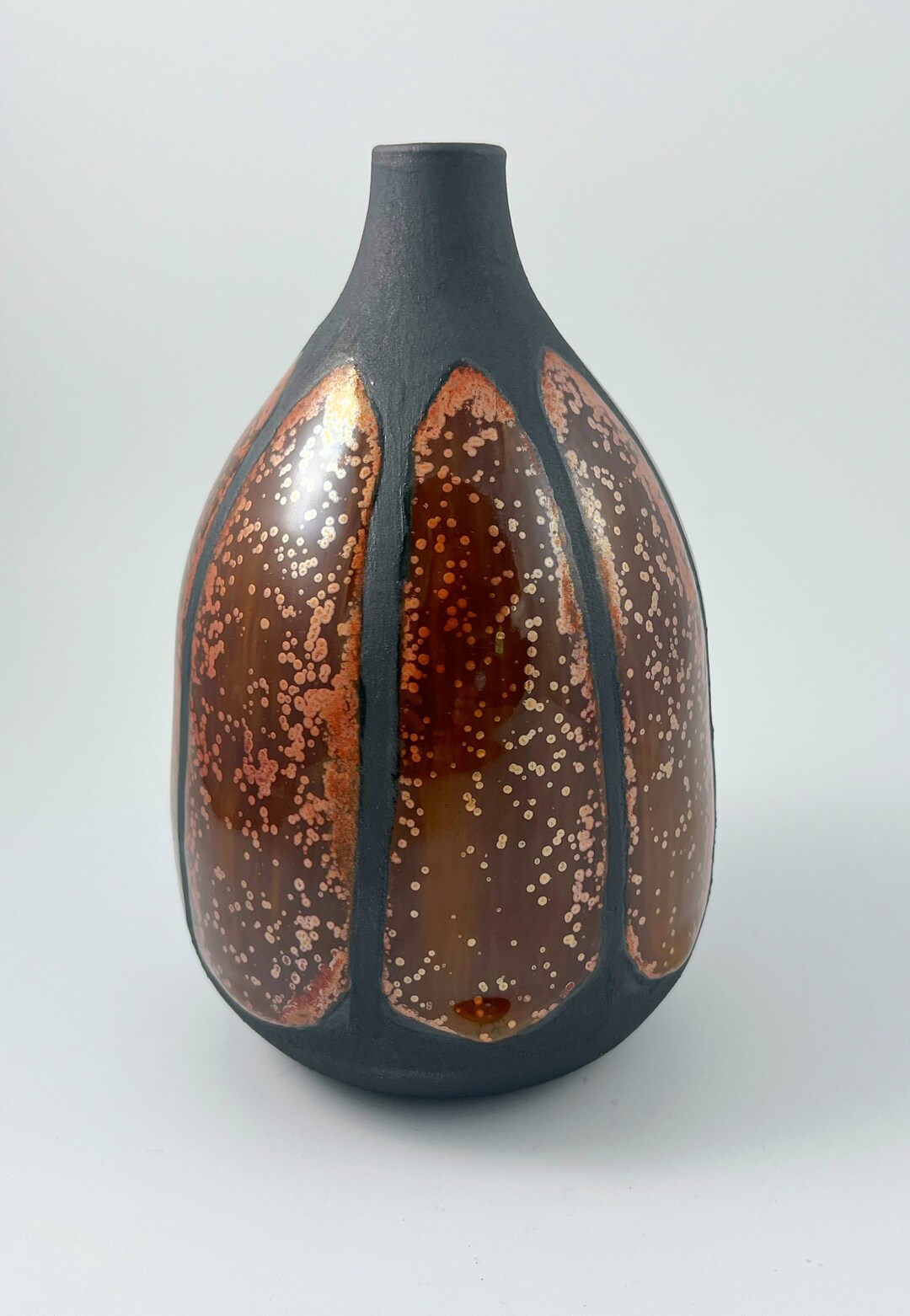 Copper and Black Modern, Handmade, Pottery Vase - Etsy