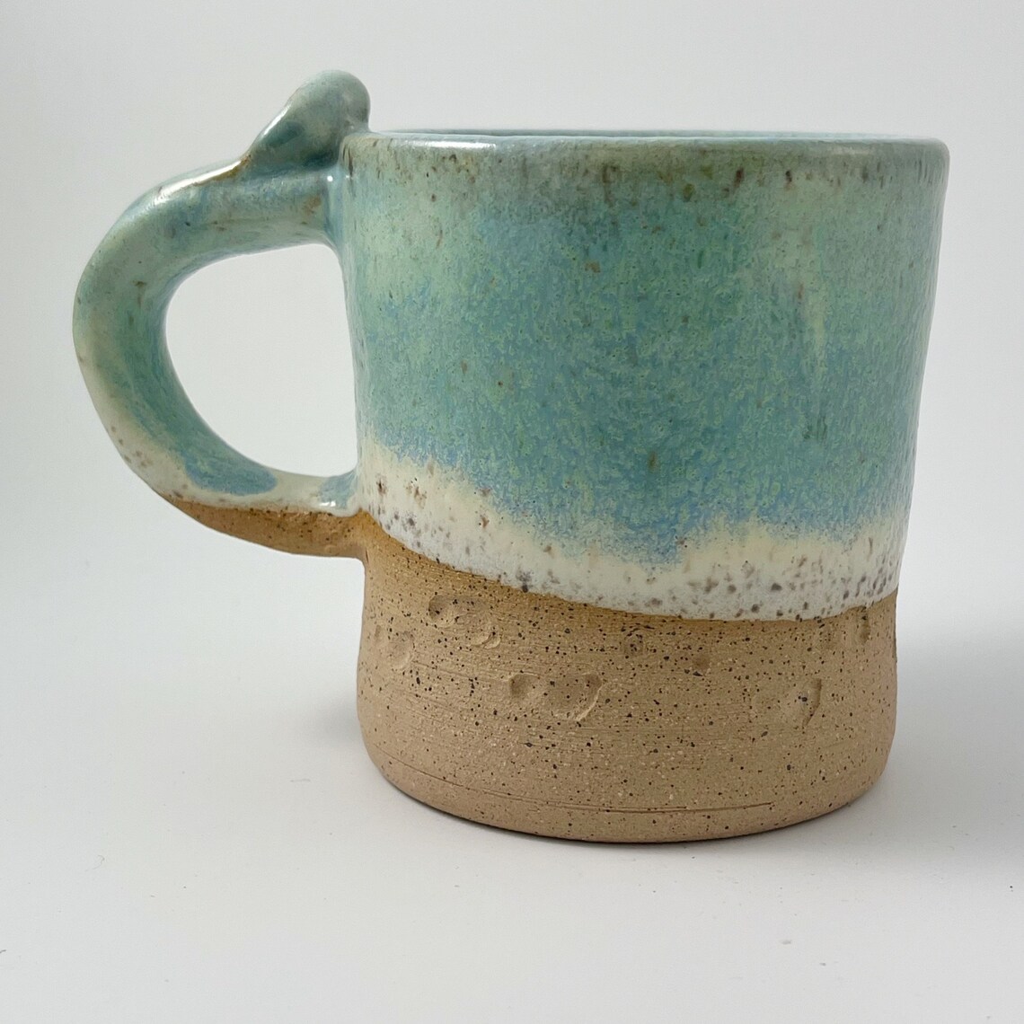Blue, Ocean Inspired, Foot Prints on Beach Stoneware Coffee Mug 10oz - Etsy