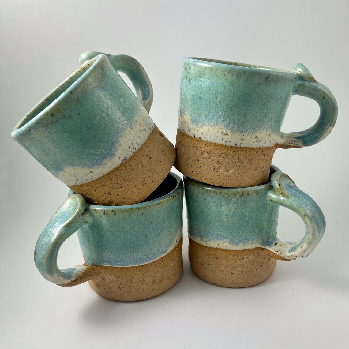 Blue, Ocean Inspired, Foot Prints on Beach Stoneware Coffee Mug 10oz - Etsy