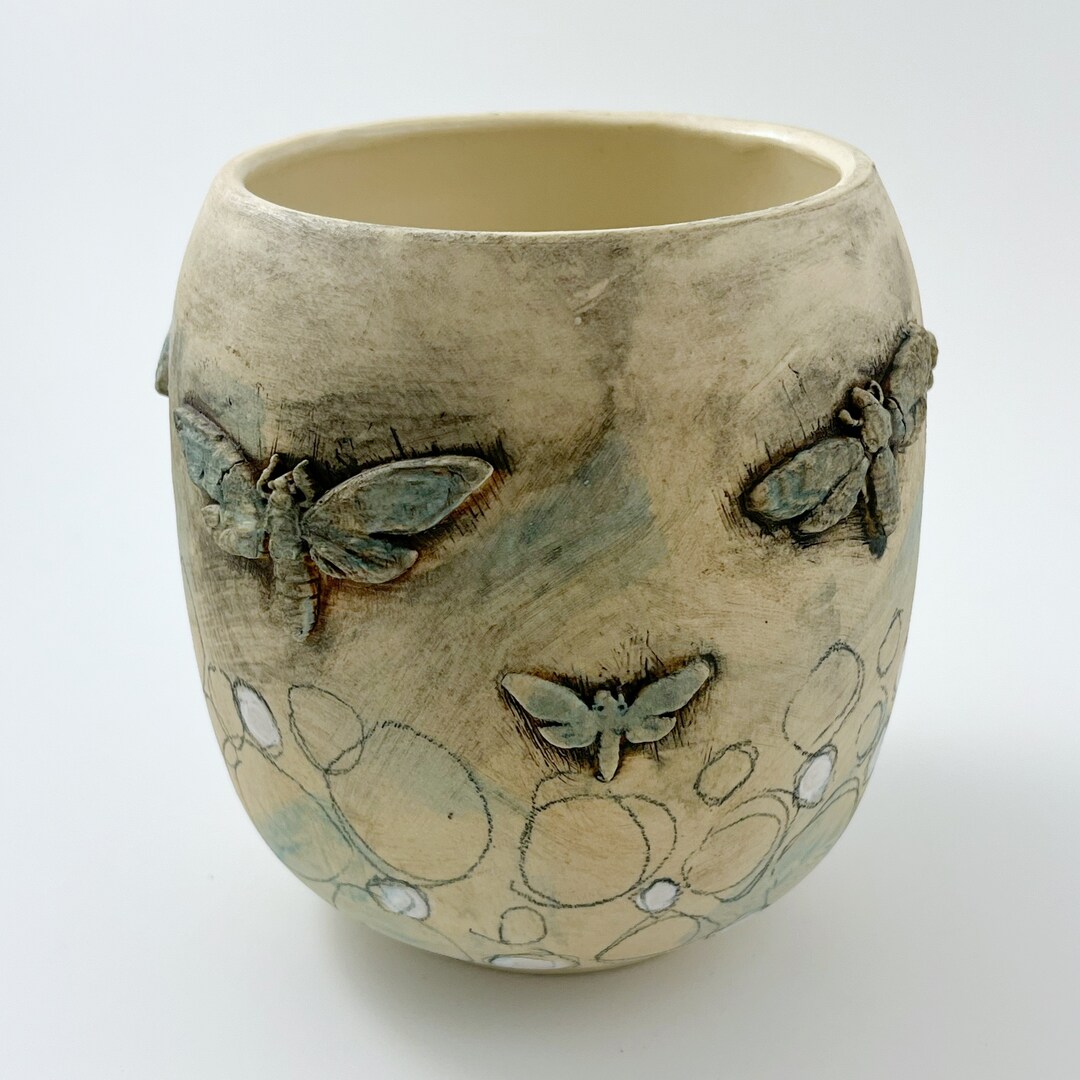 Stoneware Moths, Modern, Handmade, Pottery Vase, Planter - Etsy