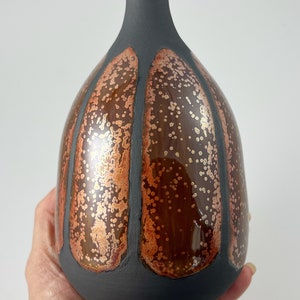 Copper and Black Modern, Handmade, Pottery Vase - Etsy