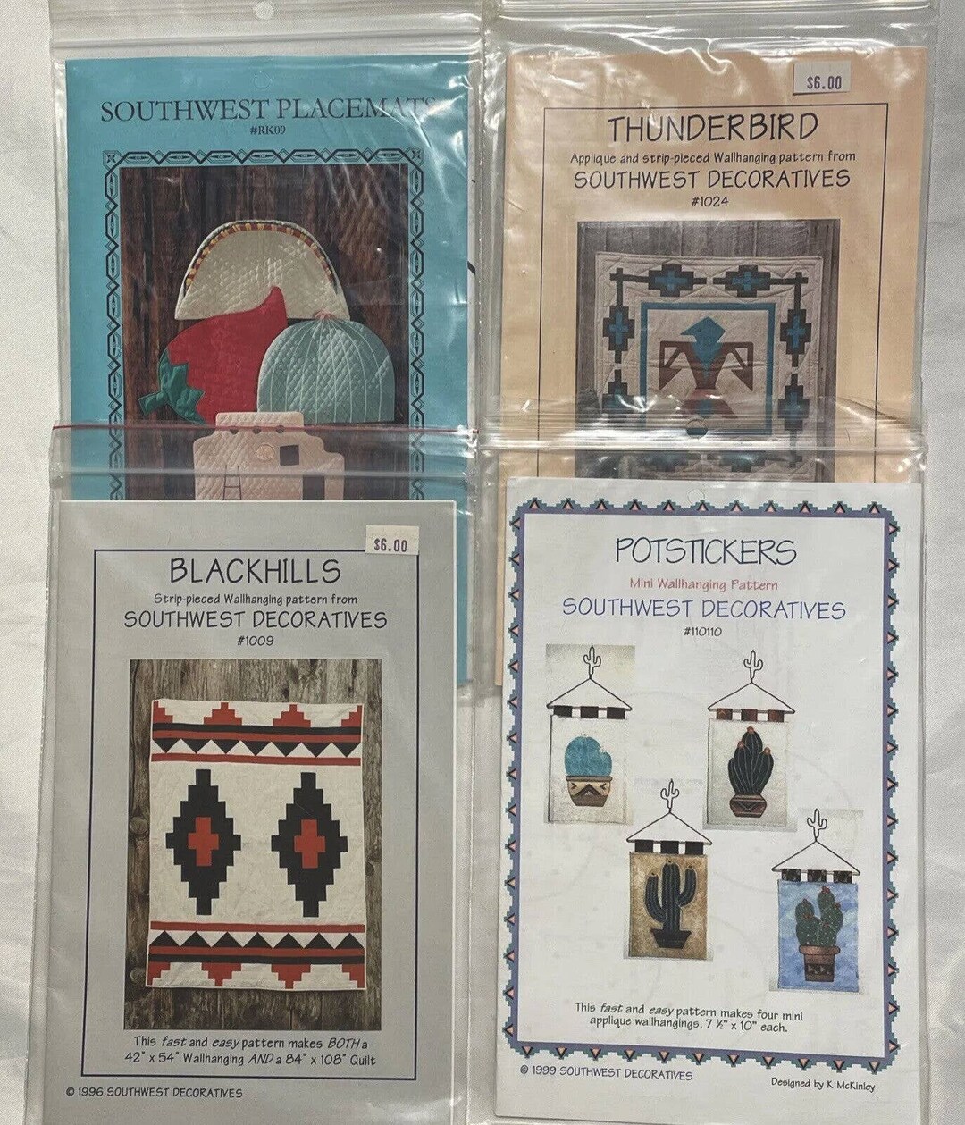 4 Southwest Decoratives Quilting Patterns Thunderbird Blackhills Native ...