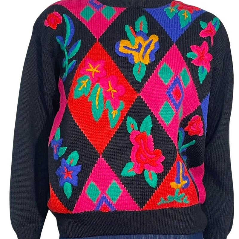 90s Colorful Sweater - Etsy