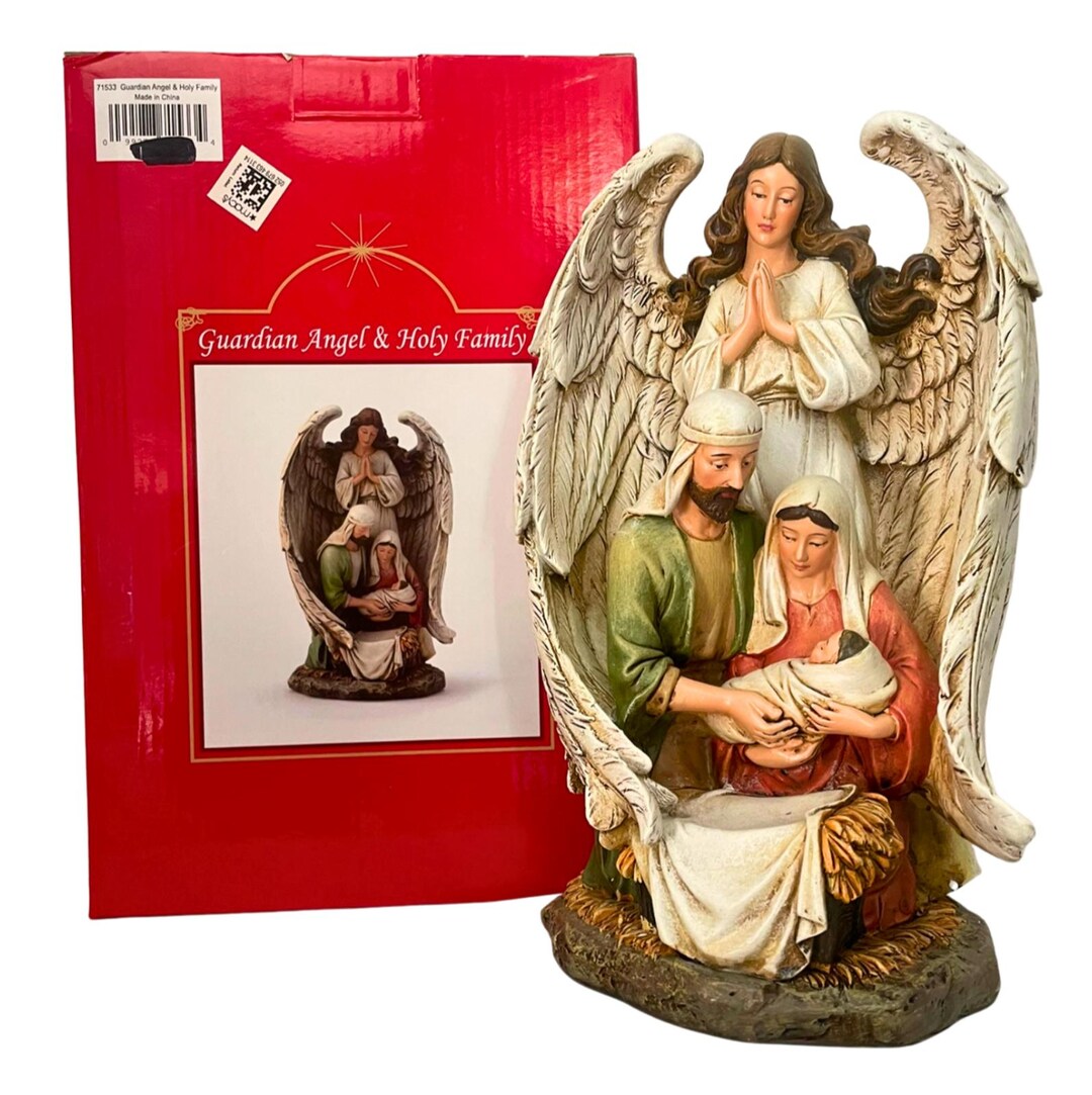 Napco Macy’s Guardian Angel Holy Family Nativity Figurine 10"h W/box ...
