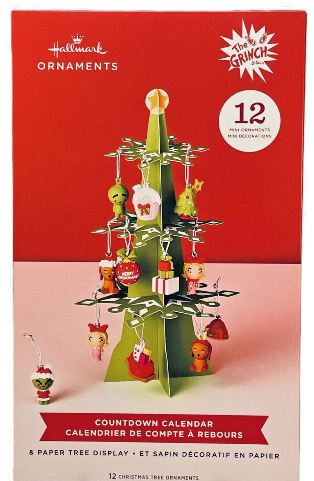 Hallmark the Grinch Dr. Seuss Countdown Calendar & Tree Display 12 ...
