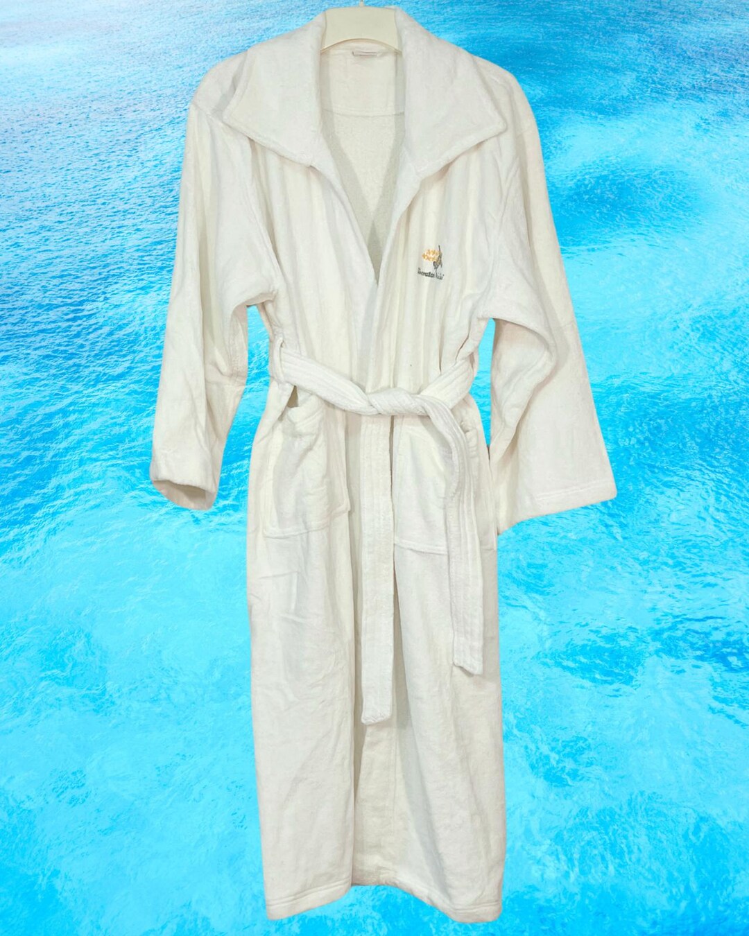 Sheraton Waikiki Hotel Sea Turtle Logo Robe Terry Cloth Cotton White ...
