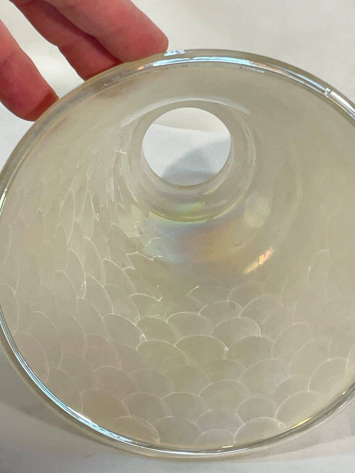 Iridescent Glass Light Fixture Shade Mermaid Fish Scales 6.75l 2 Base 3 ...