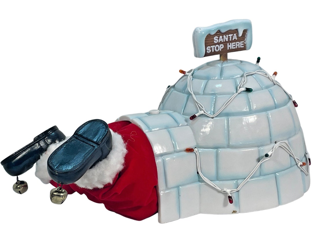 Gemmy Santa Stuck in an Igloo Christmas Plush Decoration - Etsy