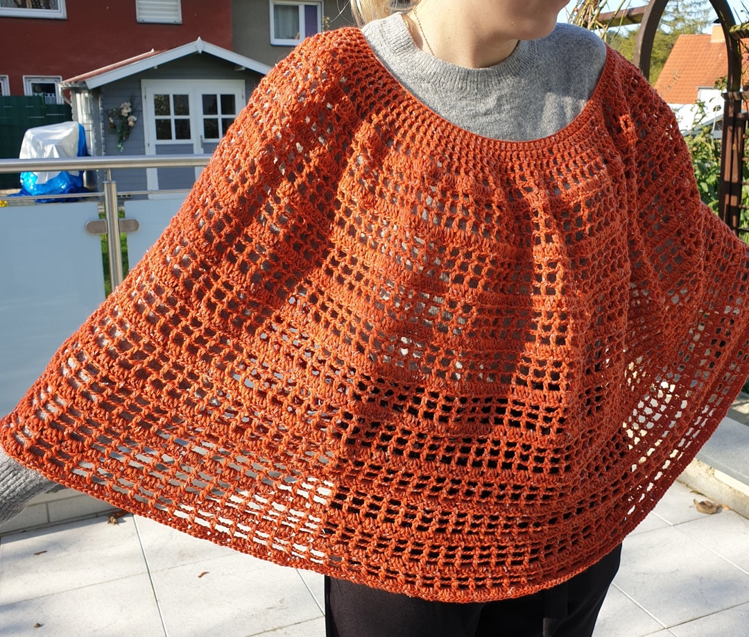 Poncho Cape Boho Poncho häkeln Poncho Wolle Cape weiche Wolle Warm ...