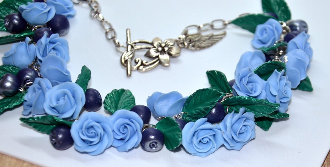 Flower Set, Necklace, Flower Arrangement, Gift for Her, Statement ...