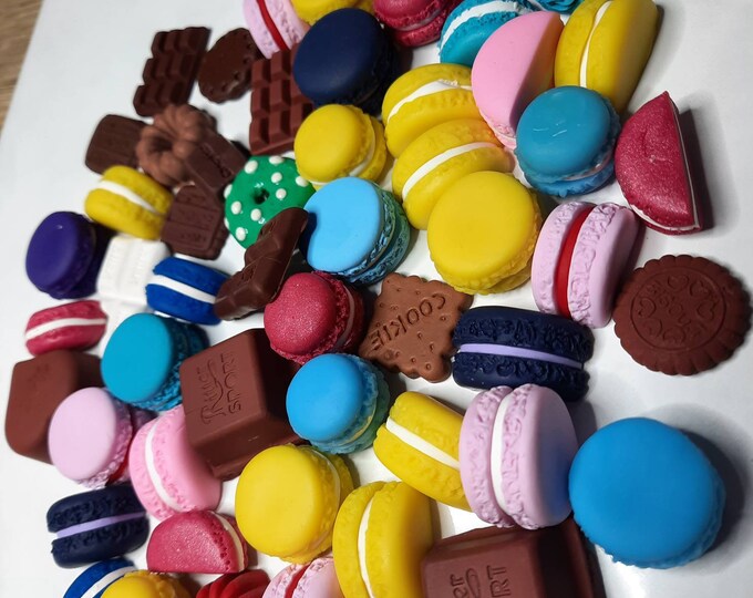 50 Different Polymer Clay Fimo Beads 1-3cm Cake Cake Sweets Colorful ...