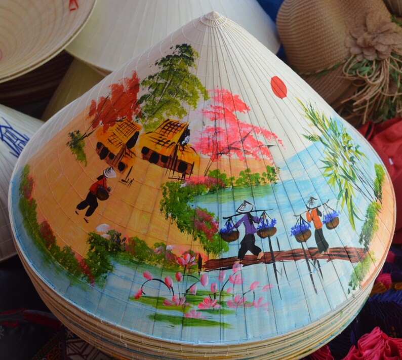 Vietnamese Conical Rice Farmers Hat / Non La Ethnic | Etsy