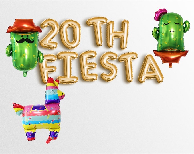 TWENTY Cursive Letter and Number Balloon Banner Gold, Rose Gold ...