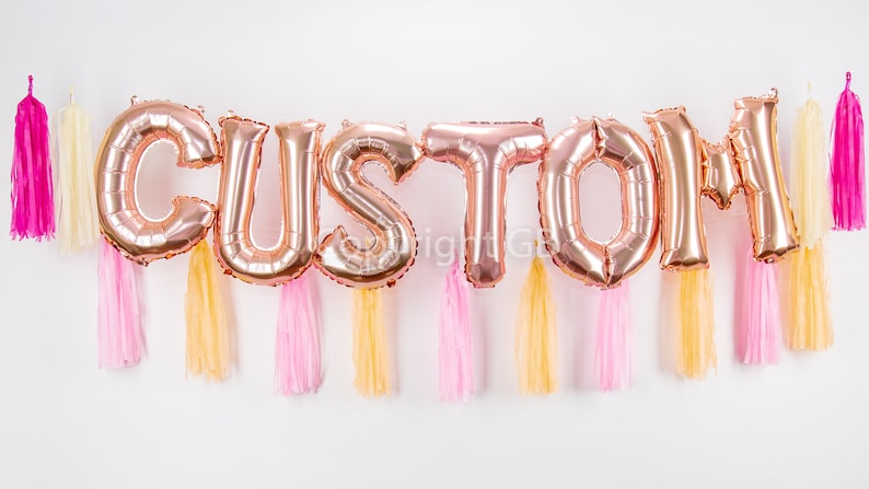 16 Rose Gold Custom Balloon/banner Rose Gold Letter | Etsy