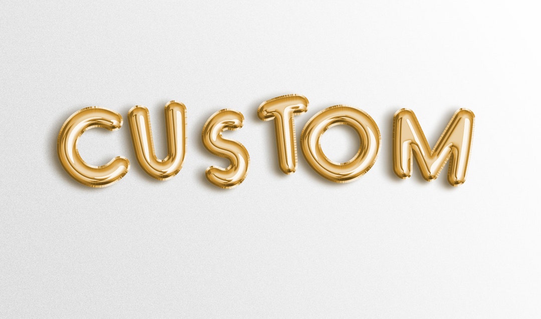 9 Colors Custom Balloon Letters Balloon Phrase Gold Letter Balloons ...