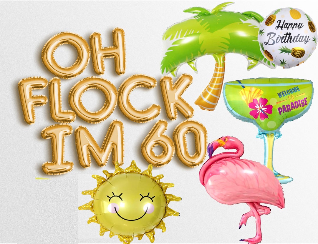 Sale OH FLOCK IM 60 Letter Balloons Banner 60th Birthday Party - Etsy