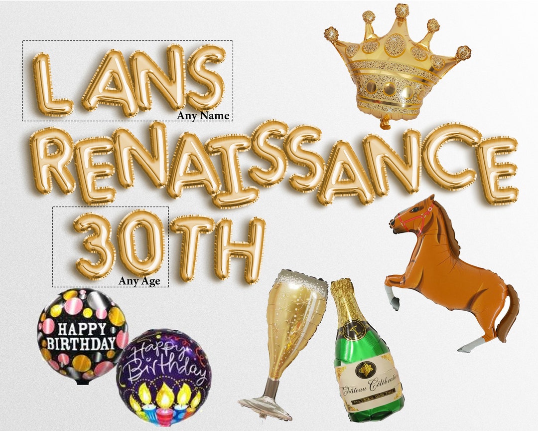 Renaissance Fair Birthday Balloon Banner, Themed Birthday Party ...
