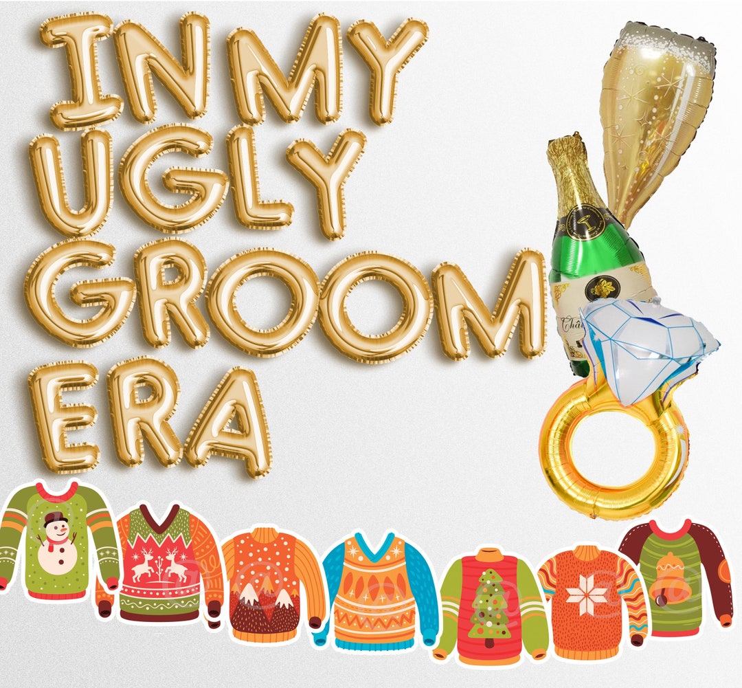 In My UGLY GROOM Era Balloons, Retro Groom Garland, Future Mr Mrs ...