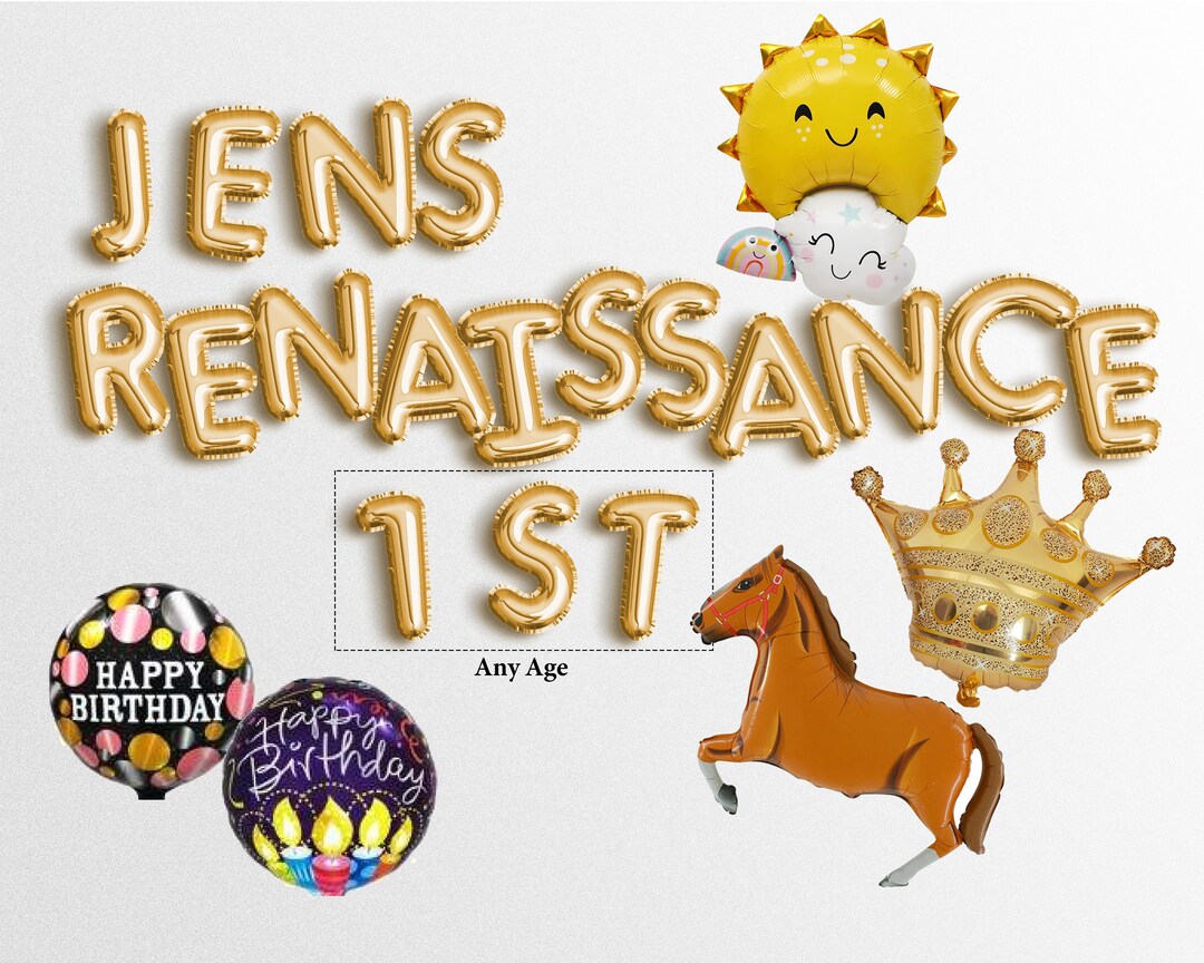 Renaissance Fair Birthday Balloon Banner, Themed Birthday Party ...